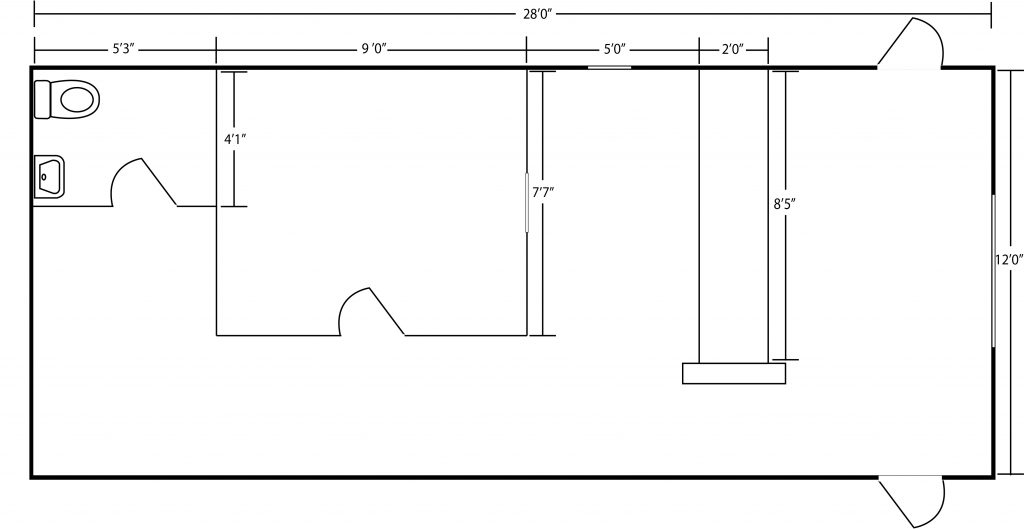 Guérite 28' X 12' | Immeubles Dion | Bâtiment modulaire